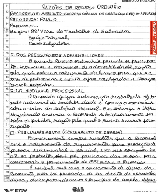 Veja como é a prova da OAB nota 10 do último Exame da Ordem! | Jusbrasil