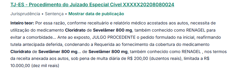 Renagel (Cloridrato de Sevelâmer): Indicação, Acesso, Direito dos ...