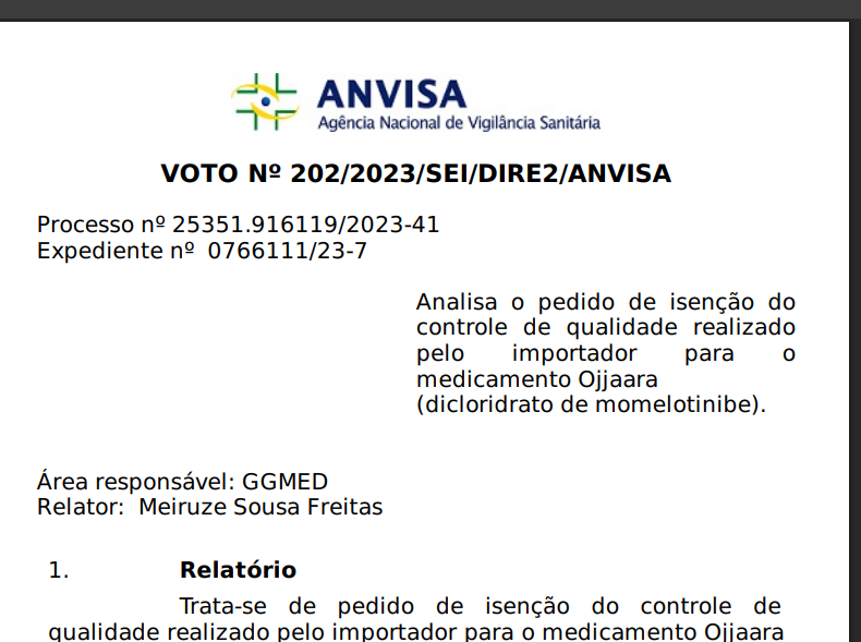 Momelotinibe (Ojaara): Indicação, Acesso, Direito dos Pacientes ...