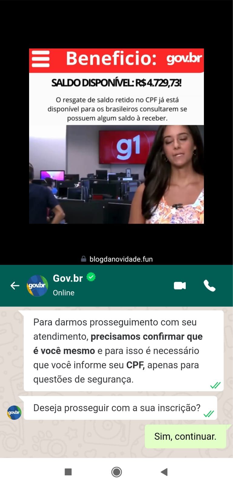 Golpe do “Valores a Receber”, "Resgatar o CPF", "Retirada de Dinheiro", "Saldo Disponível Banco ...