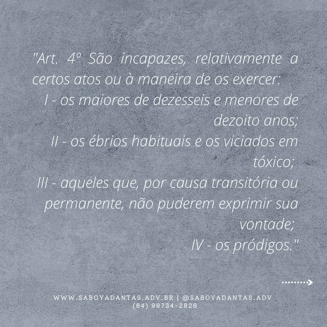Você sabe quem são os incapazes de acordo com o Código Civil? | Jusbrasil