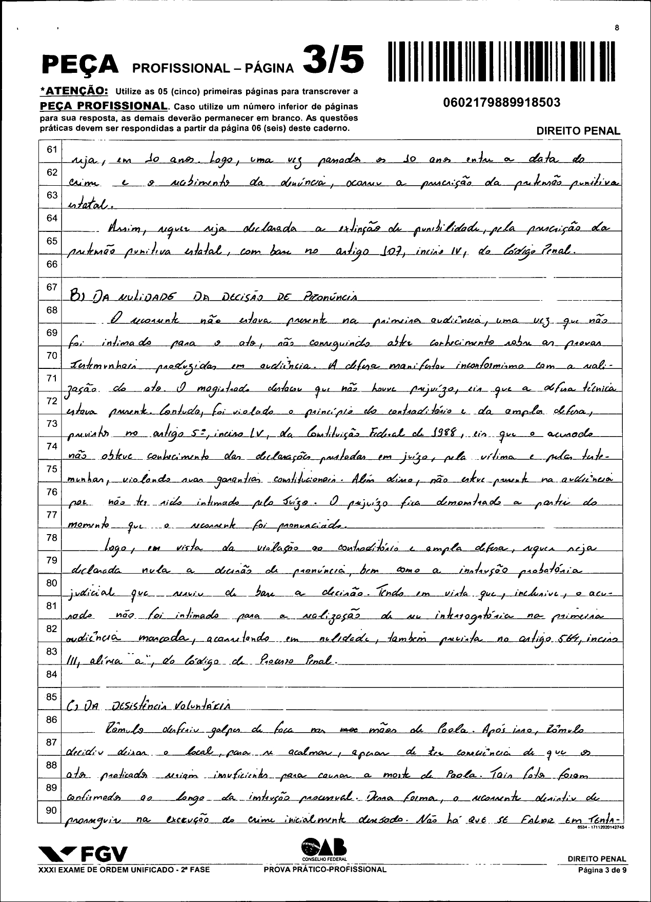 Modelo de Recurso em Sentido Estrito para Exame OAB | Jusbrasil