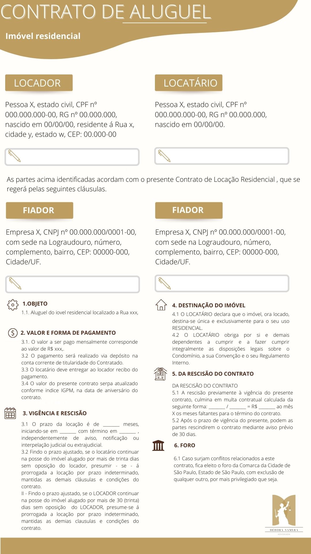 Modelo de contrato de aluguel - visual law - legal design | Jusbrasil